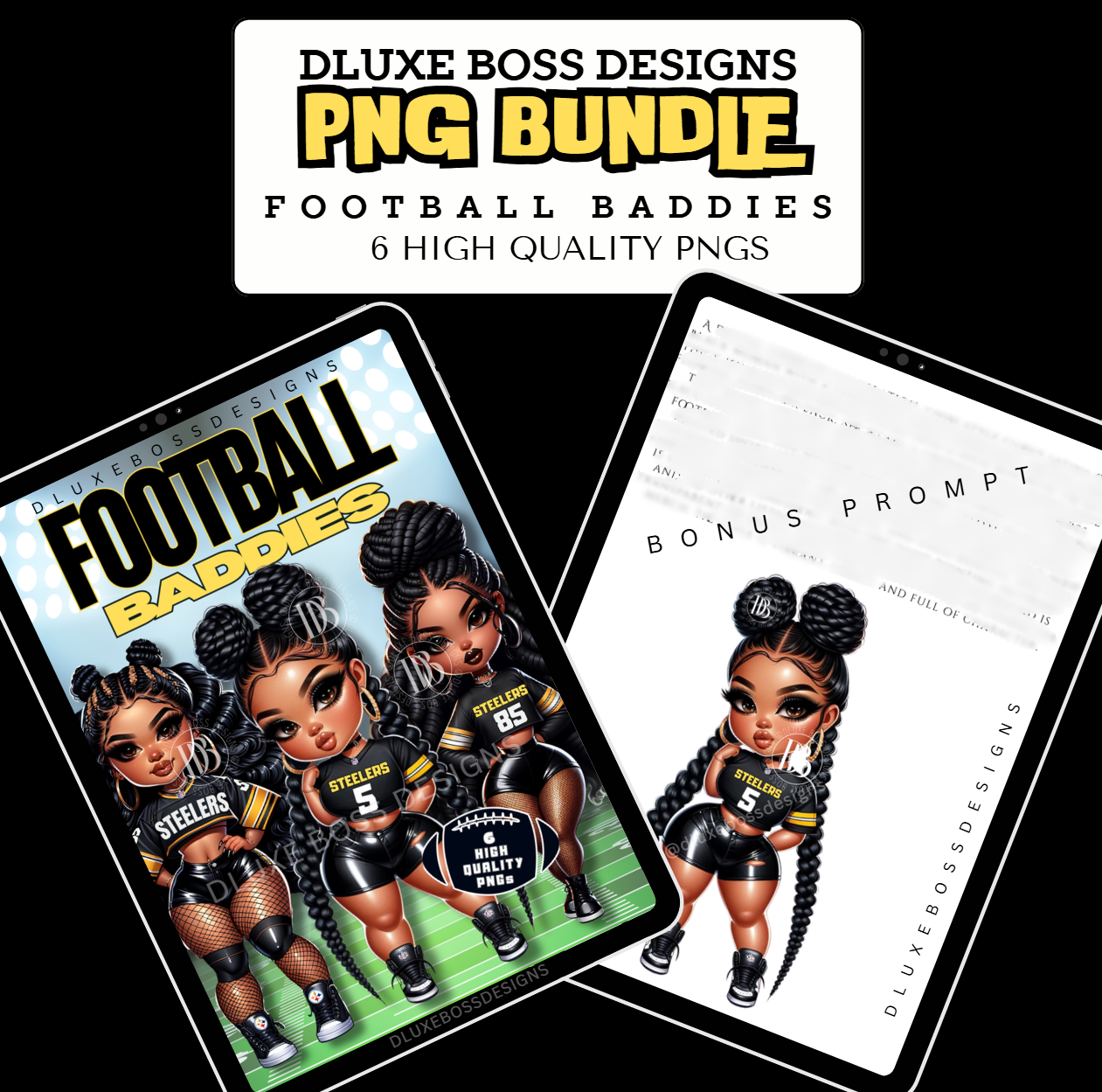 Football Baddies Png Bundle – Dluxe Boss Designs